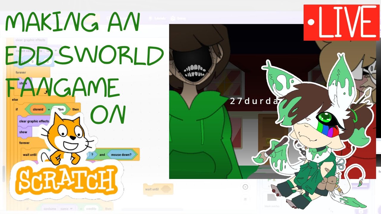 MAKING AN EDDSWORLD HORROR FANGAME ON SCRATCH??? || Hang and Talk ...