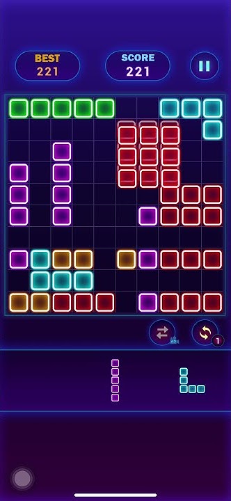 Glow Block Puzzle🔹Glow Themed Classic Block Puzzle #01 - Gameplay ...