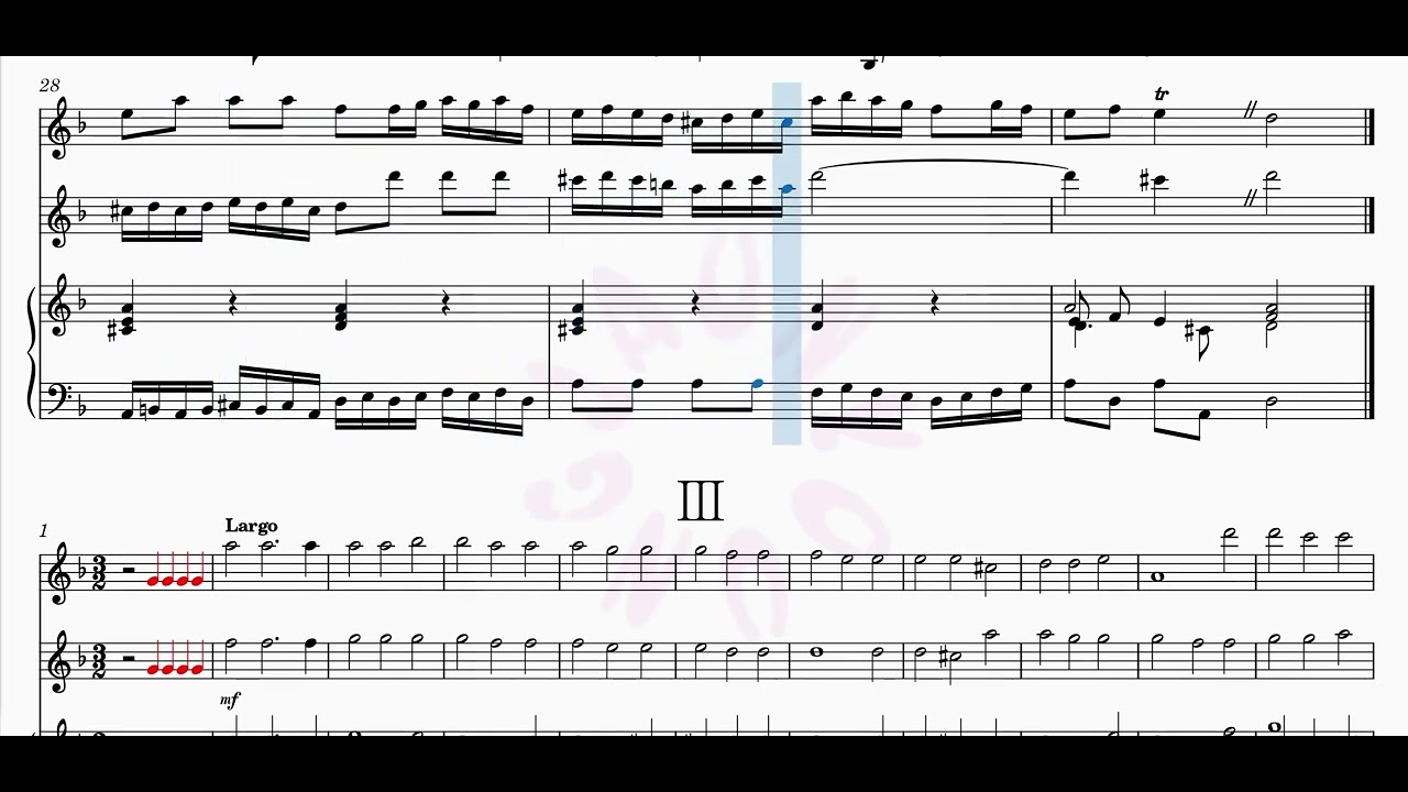 Trio Sonata in d minor Daniel Purcell - 협주 연습용 - YouTube