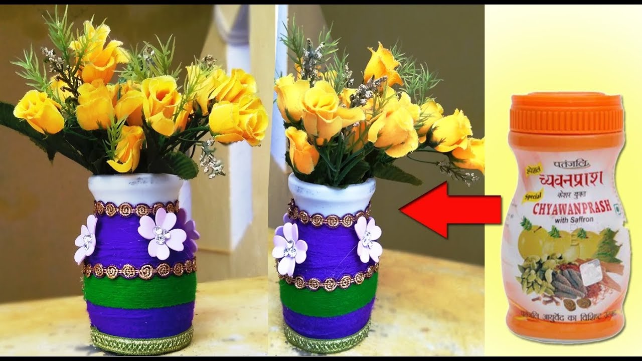 making flower vase with plastic bottle/Best out waste flower vase ...