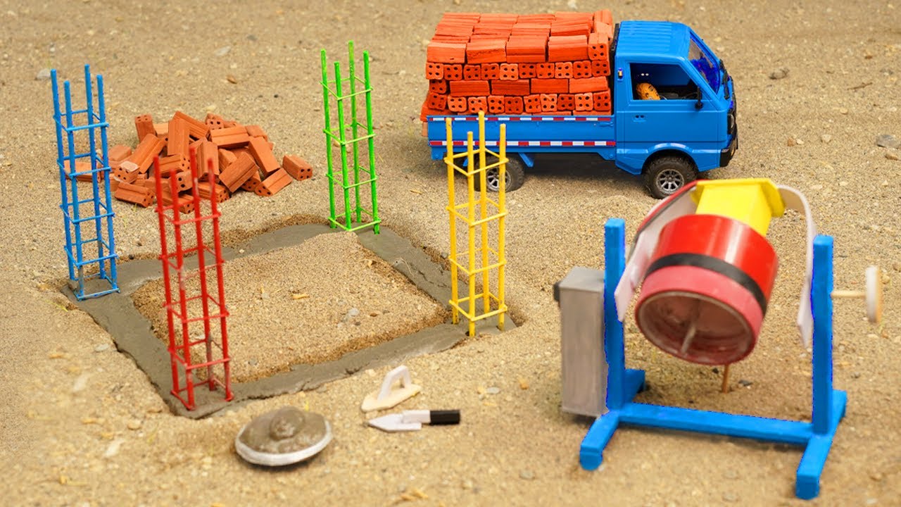 Diy tractor making concrete mixture machine for house construction ...