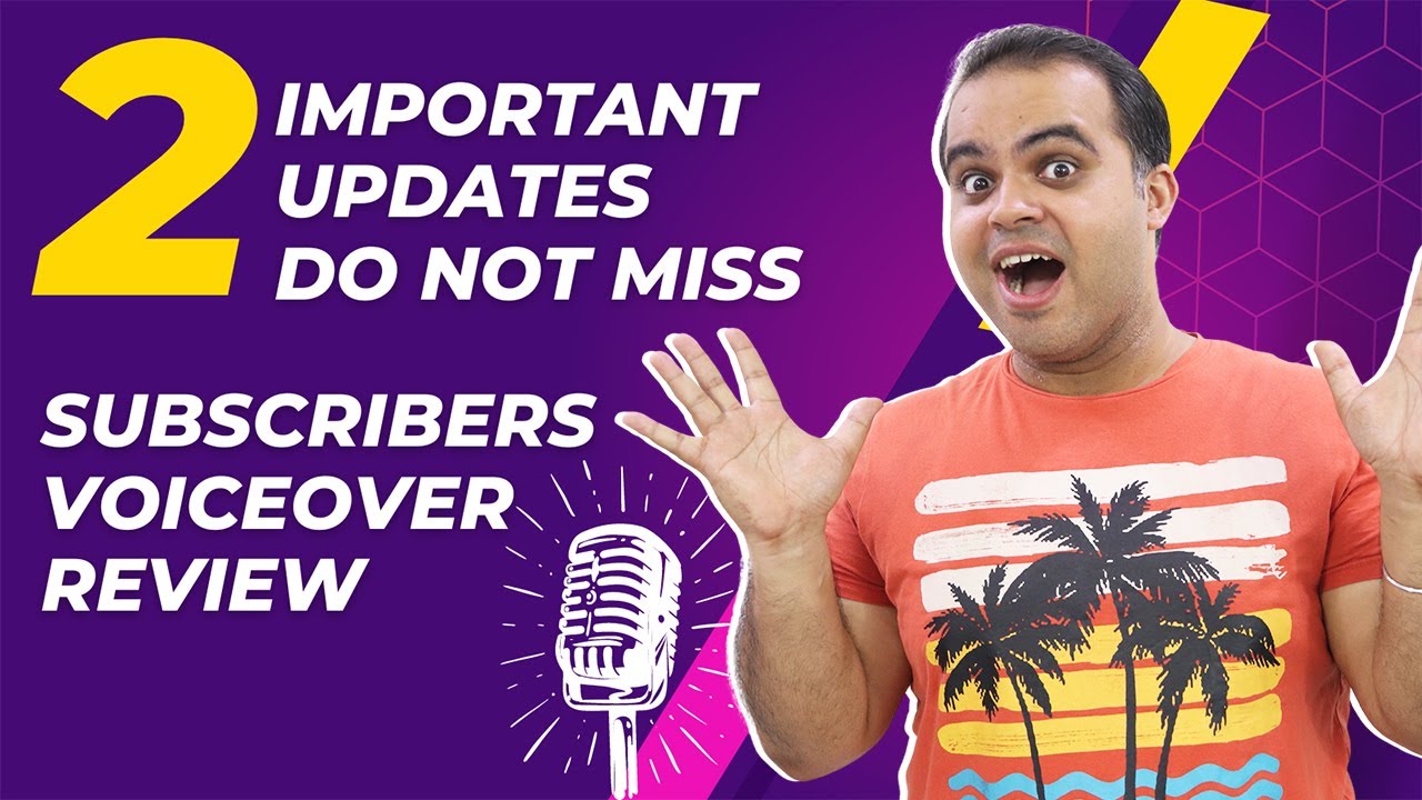 Online Voiceover Training Update | Subscribers Voiceover Review - YouTube