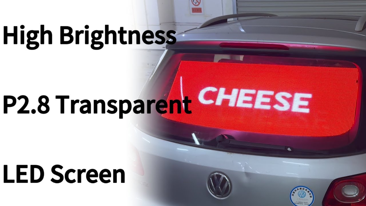 Amazing P2.8 Transparent LED Display for Rear Car Window - YouTube