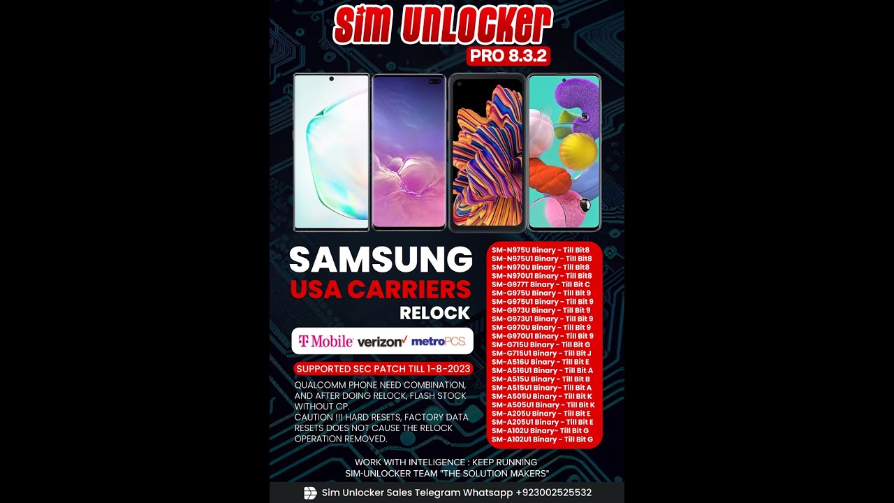 Sim-Unlocker Pro | Samsung SM-A205U TMB Relock Network Success | - YouTube