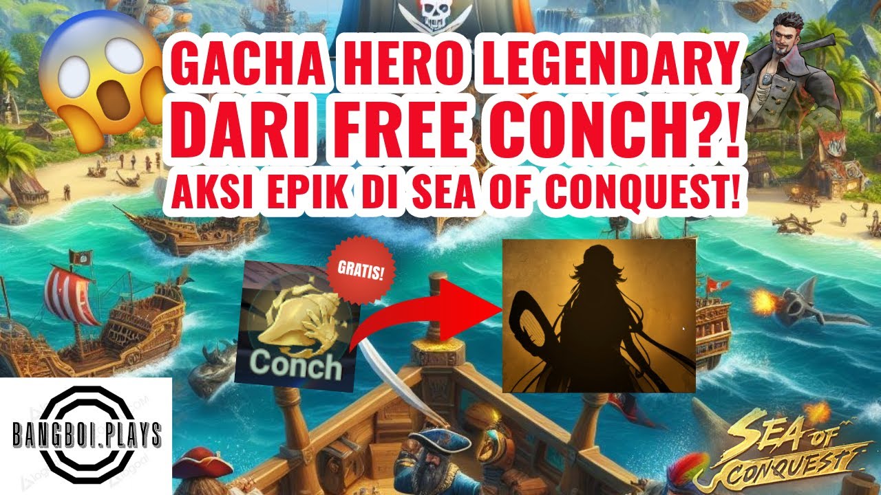 GACHA Hero LEGENDARY dari Free Conch?! 🌟🐚 - Aksi Epik di Sea of ...