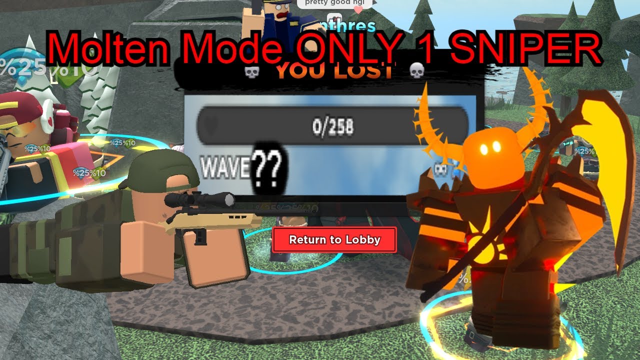 TDS 1 DAMAGE TOWER PLACED ONLY | Sniper - YouTube