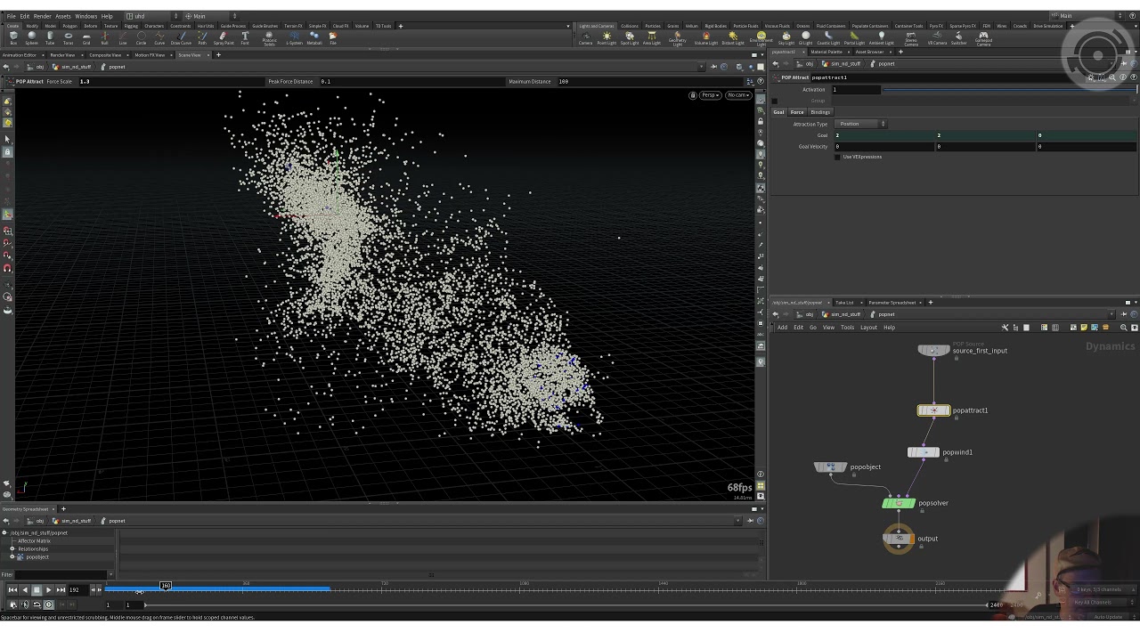 Houdini pop attract tutorial - YouTube