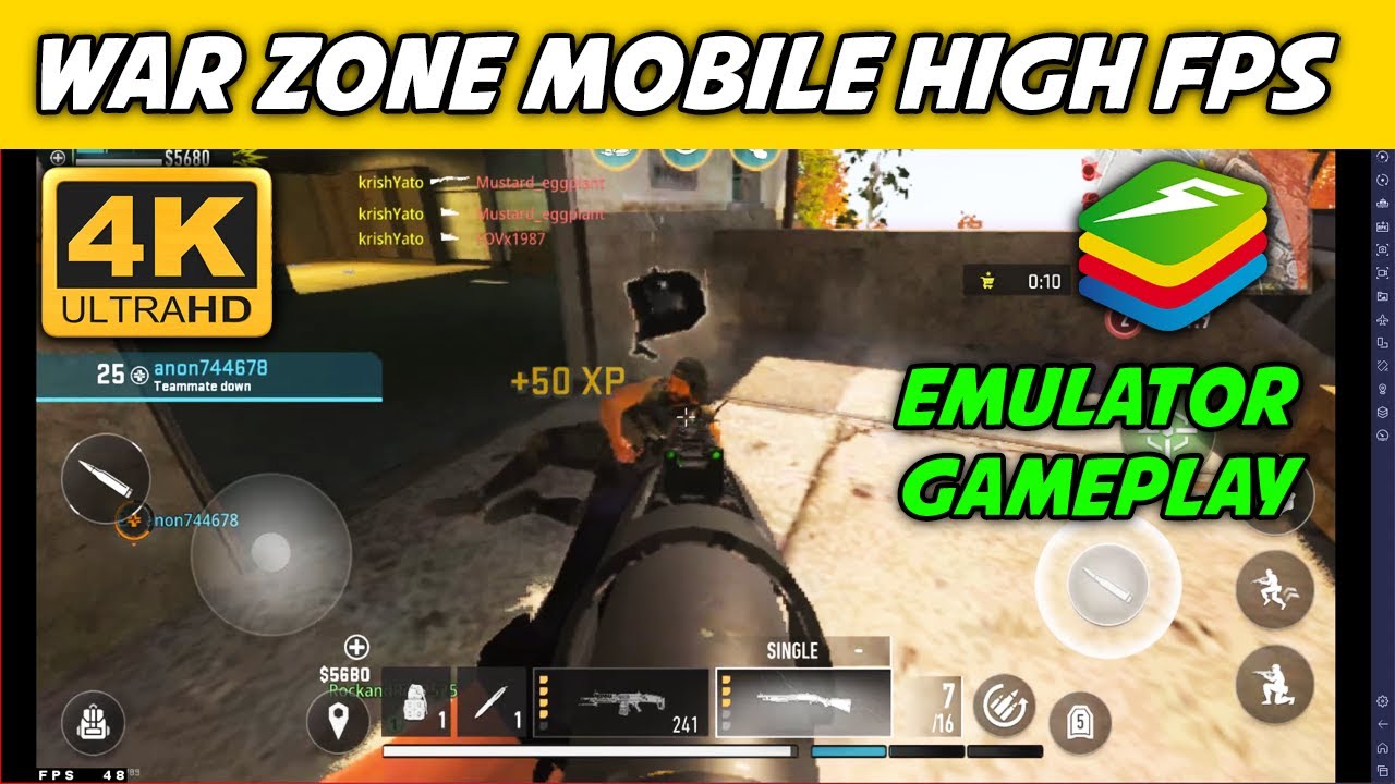 War Zone Mobile Emulator High Settings Gameplay | Bluestacks War Zone ...