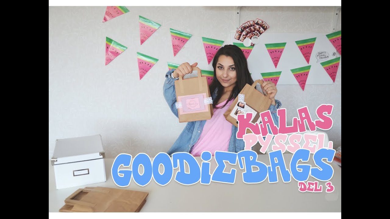 Kalas Pyssel (BIRTHDAY DIY) / Homemade Goodiebags! - YouTube