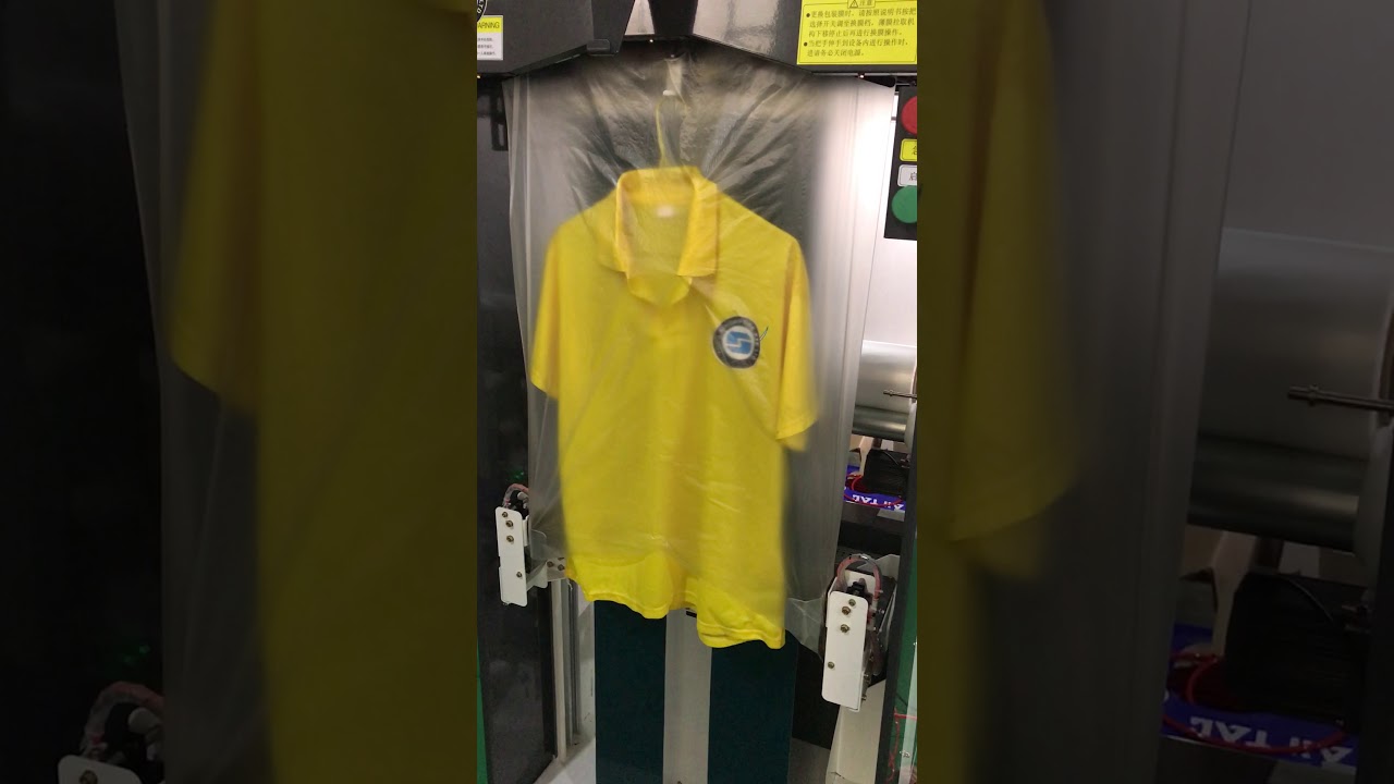 Semi Automatic Garment Packing Machine - YouTube