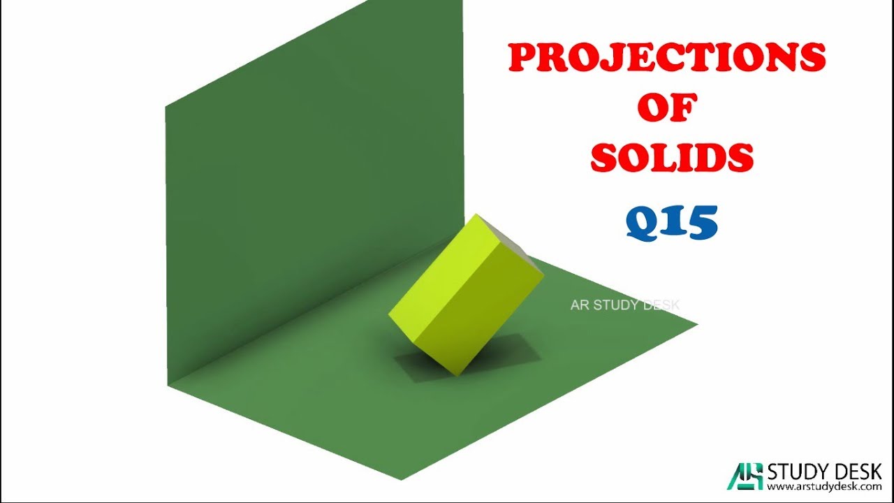 Projections of Solids Q15 - 3D Animation - YouTube