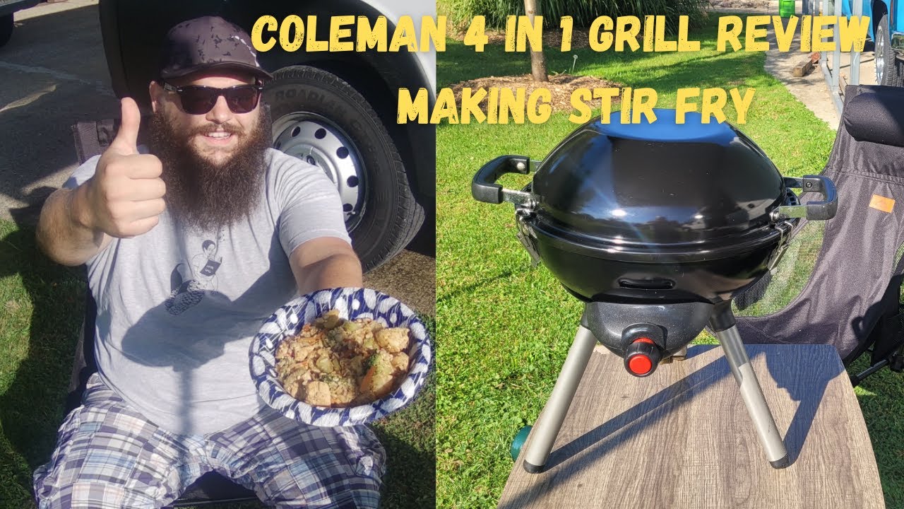 Coleman 4 in 1 Grill Review | 1 Year Later | Making Stir Fry - YouTube