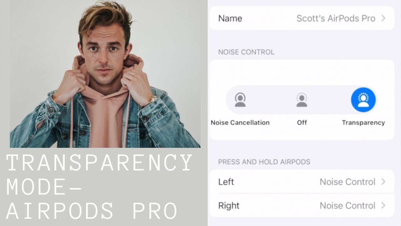 Turn On Transparency Mode For Airpod Pros - YouTube
