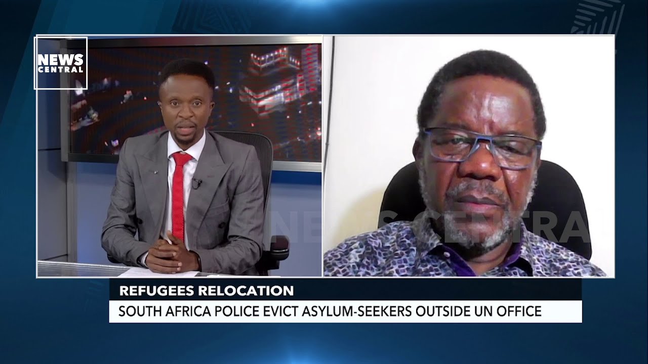 Refugees Relocation; South Africa Police Evict Asylum-Seekers Outside ...