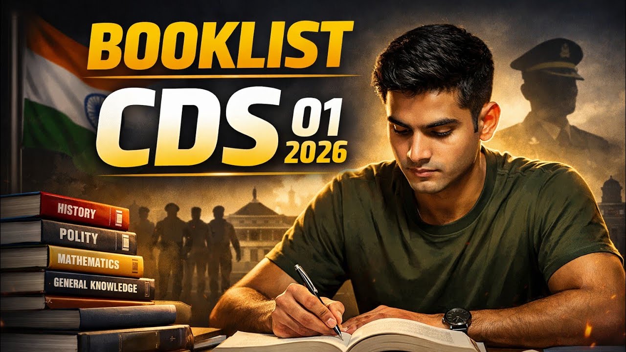 BOOKLIST FOR CDS 01 2026 | CDS 01 2026 EXAM PREPARATION | CDS 100 DAYS ...
