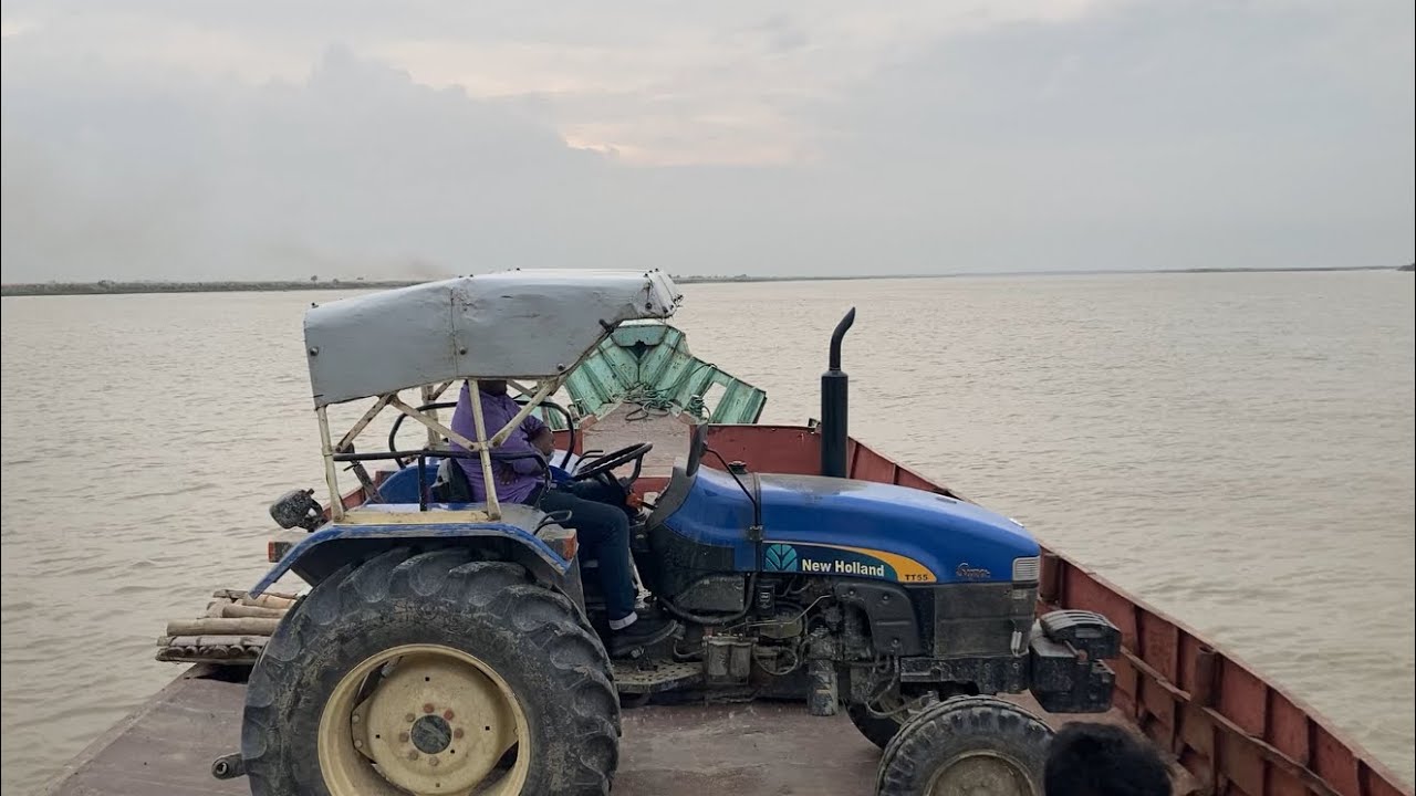 New Holland Tractor Travel on Boat - YouTube