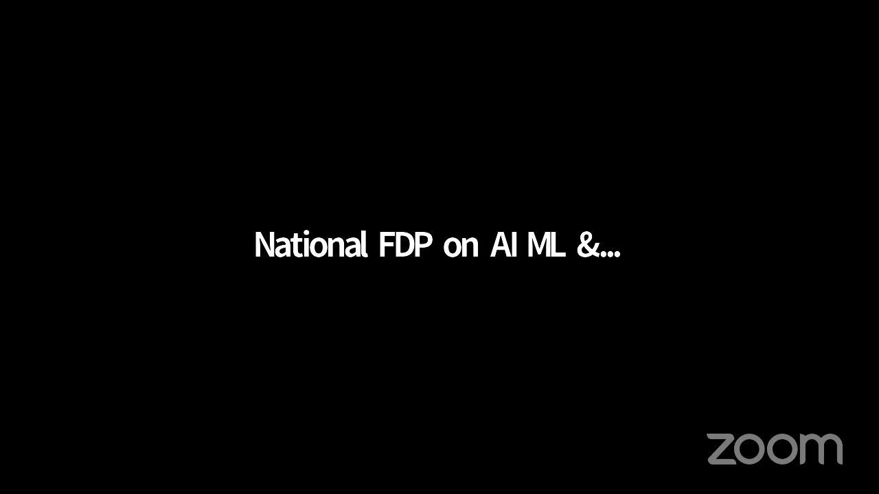 National FDP on Artificial Intelligence Machine Learning and its ...