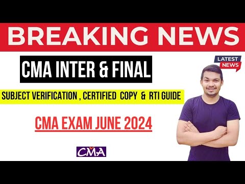 ICMAI Big Announcement || Certified Copy, Verification Of Answer & RTI ...