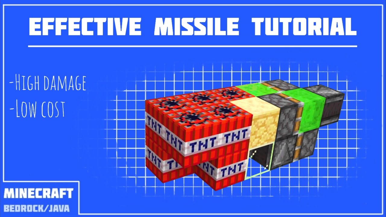 Effective missile tutorial for Minecraft Java/bedrock - YouTube
