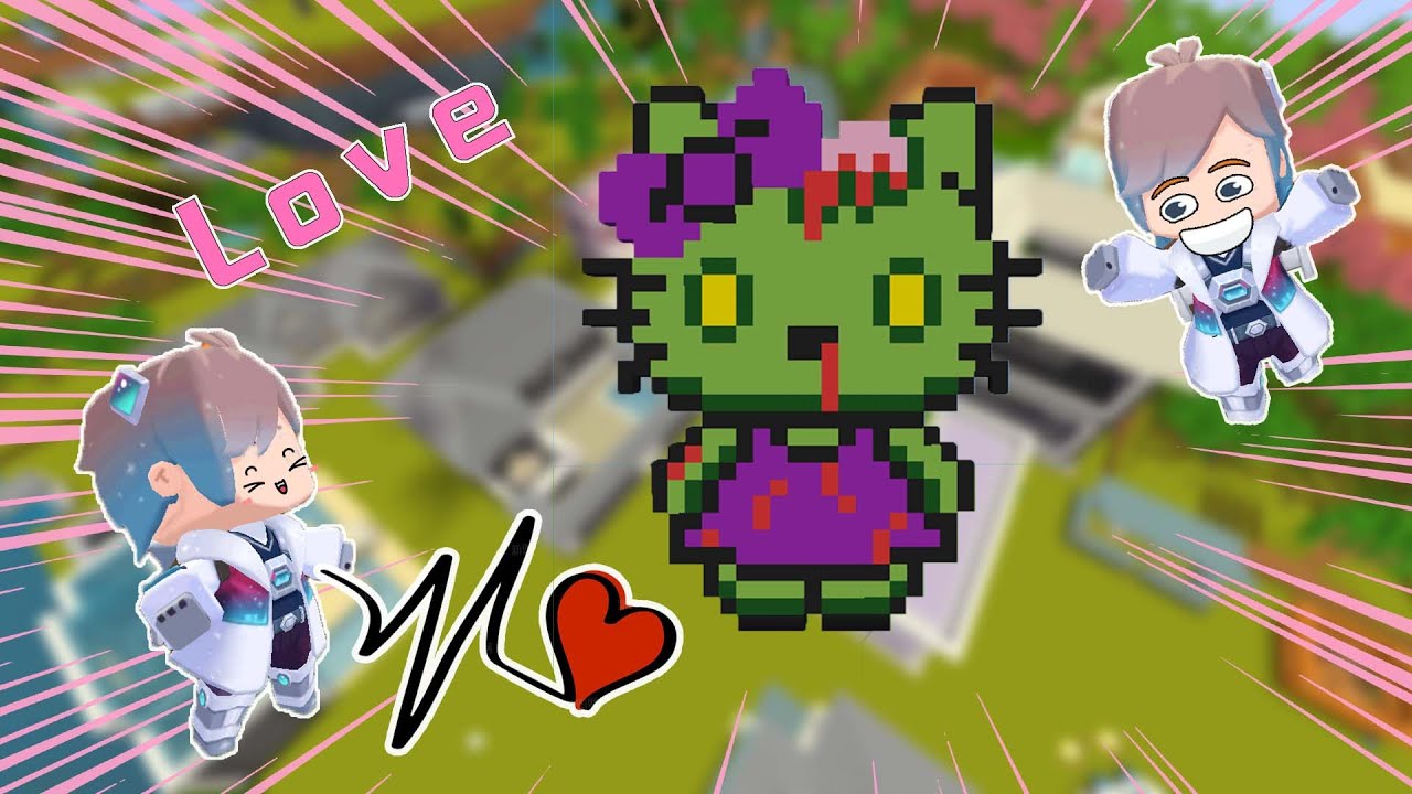 Mini World Build Mèo Hello Kitty biến thành - YouTube