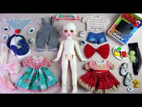 구관 치카비 밀크 베키 개봉후기 미니게임기ChicaBi Bebe Milk Becky Box opening/dress up doll Ball Jointed Doll  ASMR 4K
