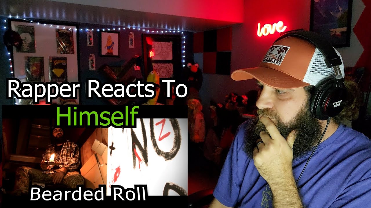 Rapper Reacts To Himself - Bearded Roll Music Video - YouTube