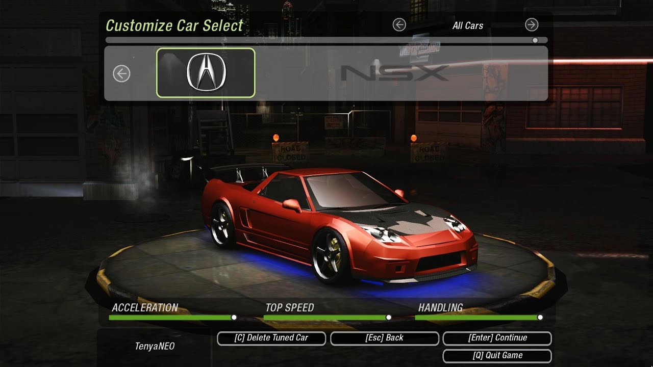 NFS Underground 2 l Honda NSX - YouTube