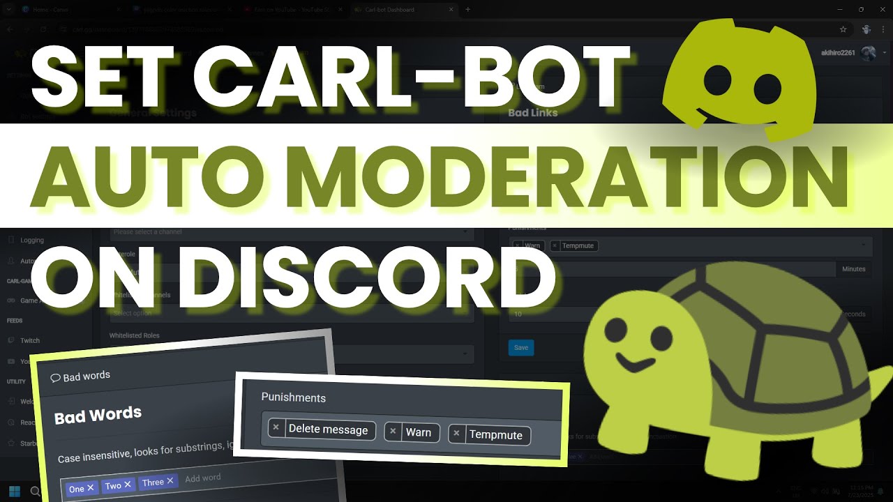 Set Up Auto Moderation with Carl-bot (2025 EASY Tutorial!) | Akihiro ...