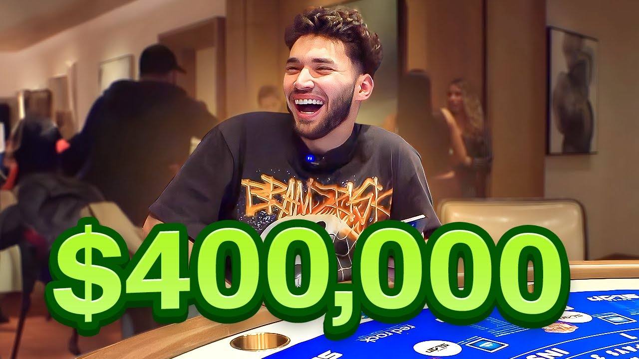 Adin Ross Wins $400,000 on High Stakes Blackjack! - YouTube
