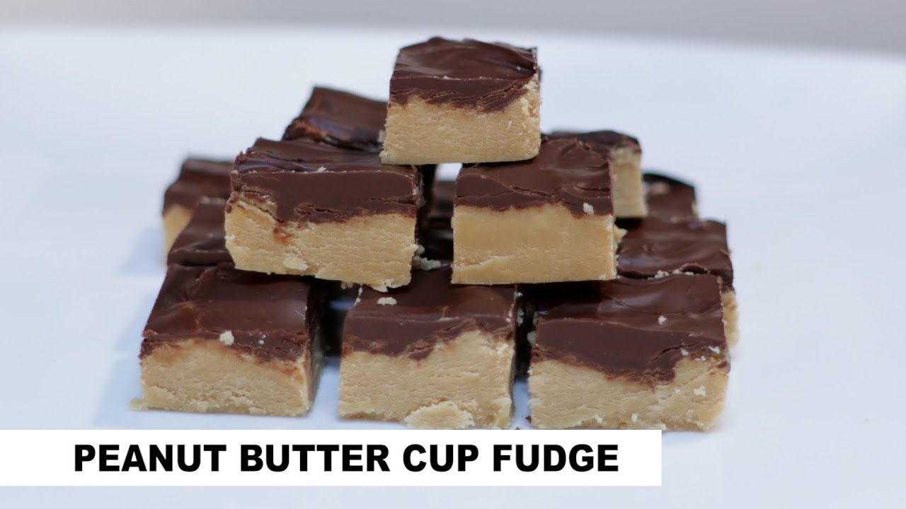 Easy Peanut Butter Cup Fudge Recipe Only 5 Ingredients - YouTube