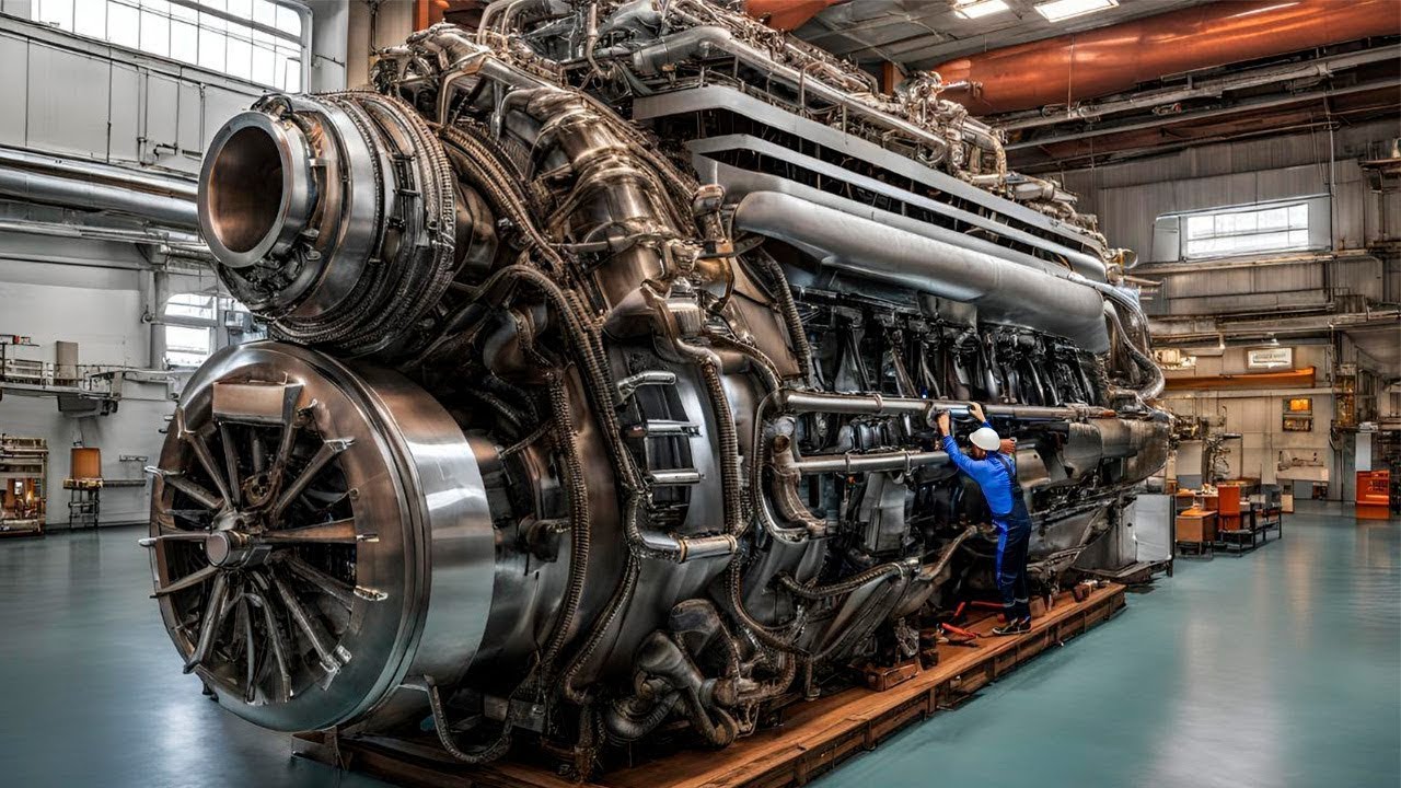 DENTRO de la CONSTRUCCIÓN del MOTOR para BARCOS más grande del mundo ...