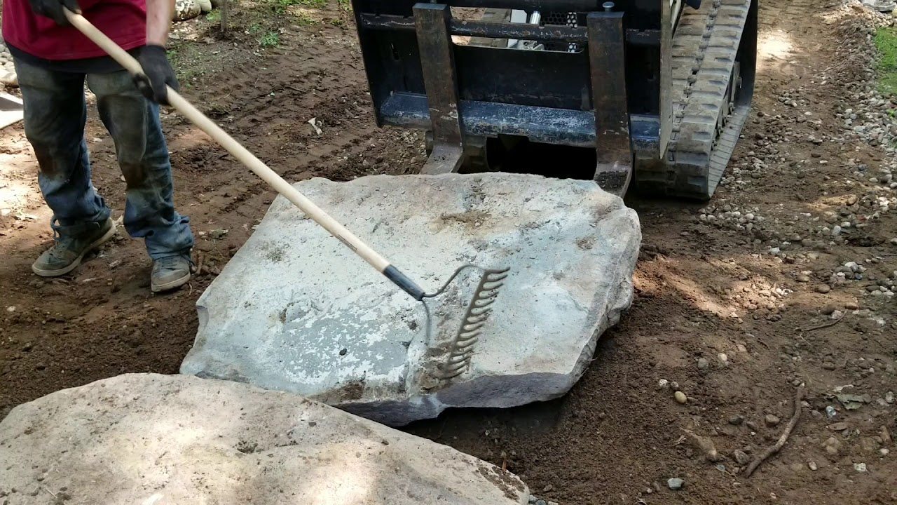 INSTALLING NATURAL STONE GARDEN STEPS - YouTube