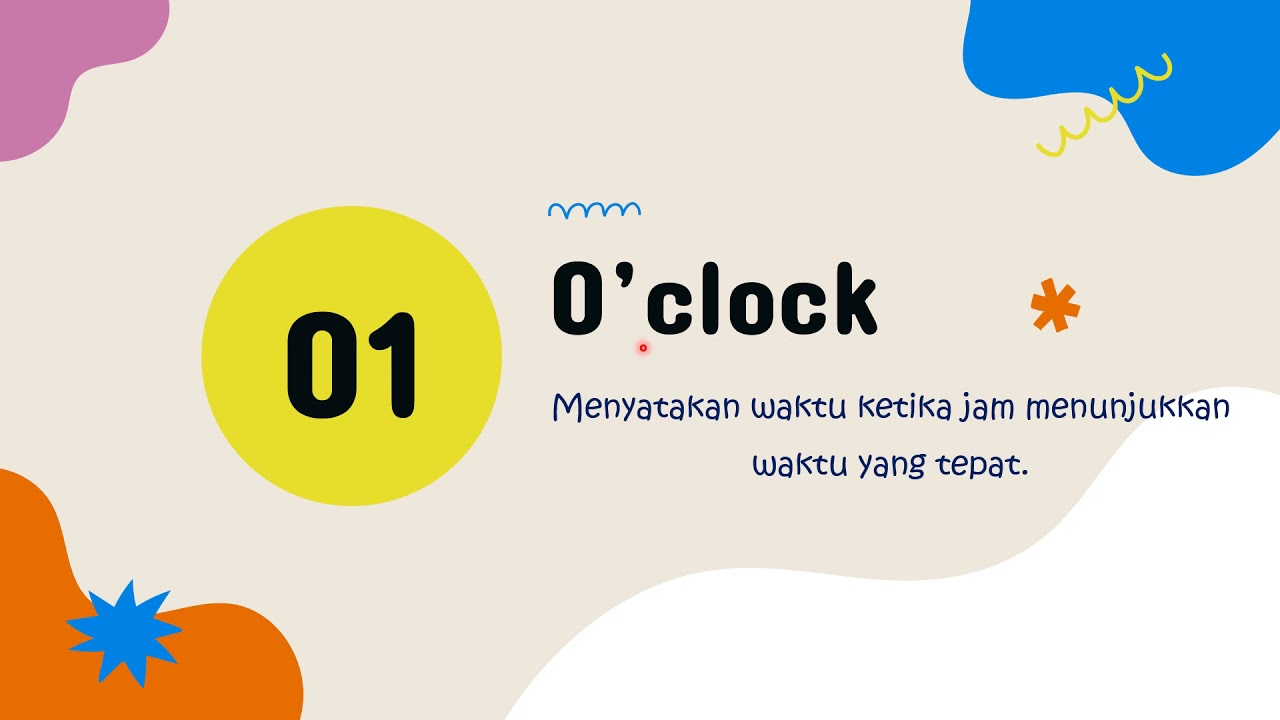 Telling Time : Using O'clock - YouTube