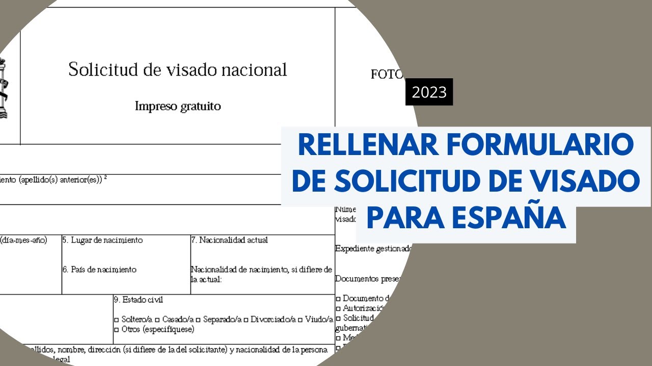️Cómo Rellenar Formulario De SOLICITUD DE VISADO Para ️VIAJAR A ESPAÑA ...