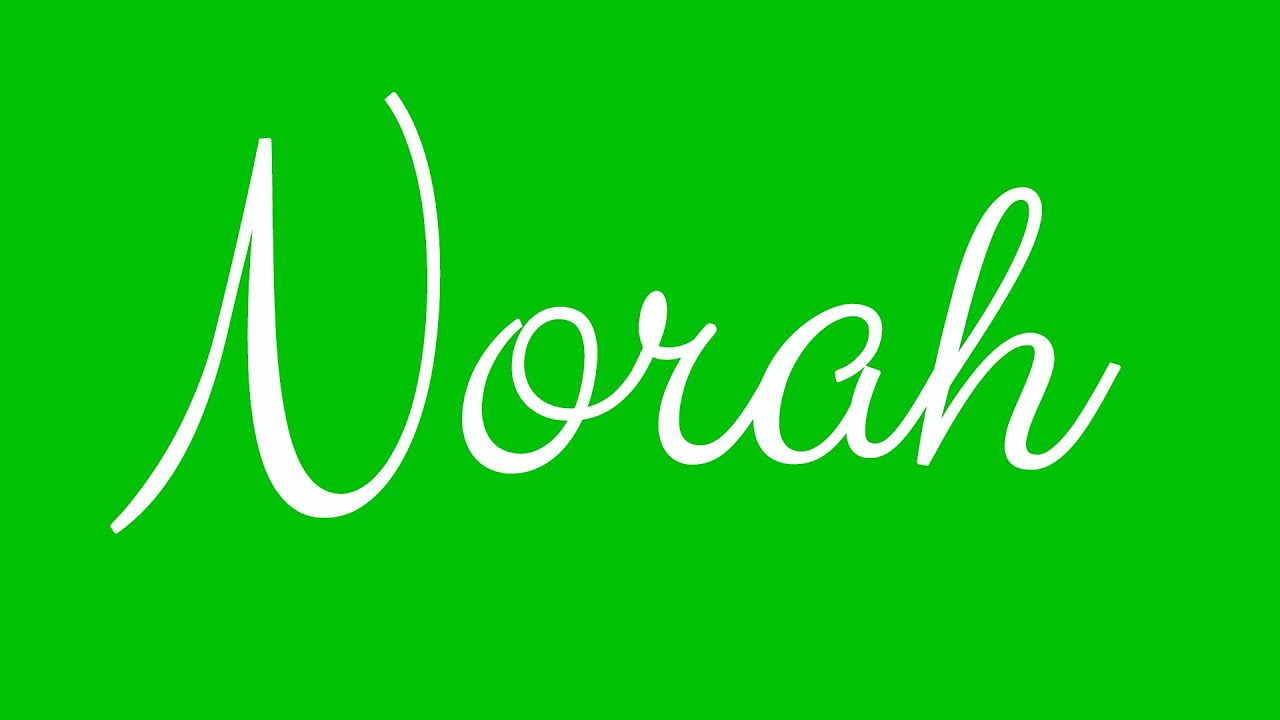 Learn how to Sign the Name Norah Stylishly in Cursive Writing - YouTube