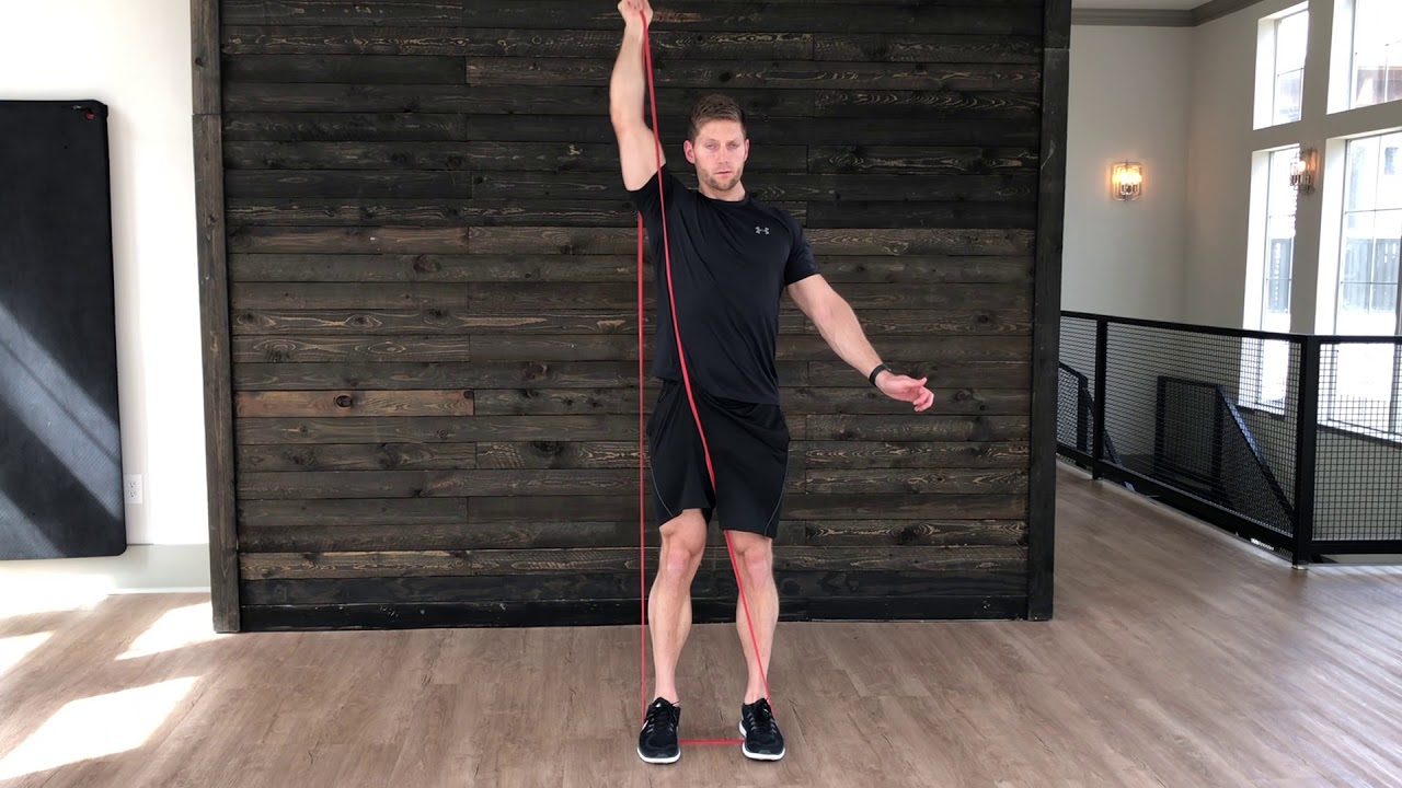 Band Single Arm Shoulder Press - YouTube