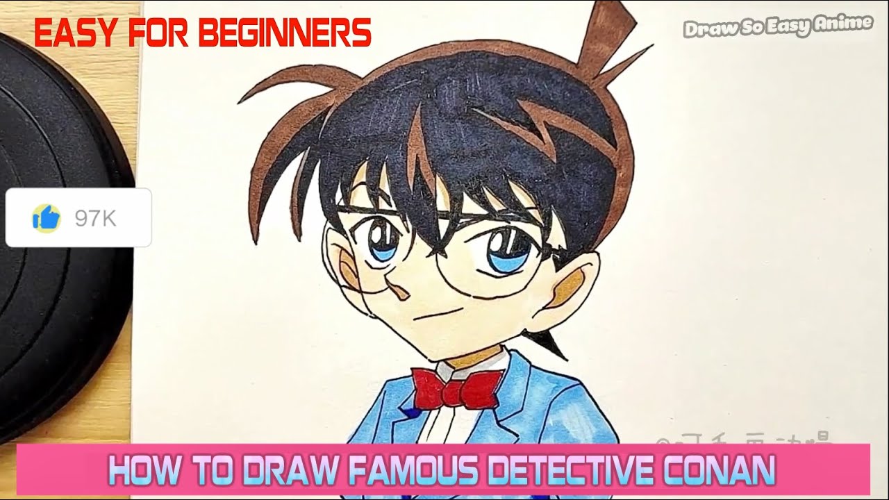 How To Draw Famous Detective Conan Anime Characters Easy For Beginners ...