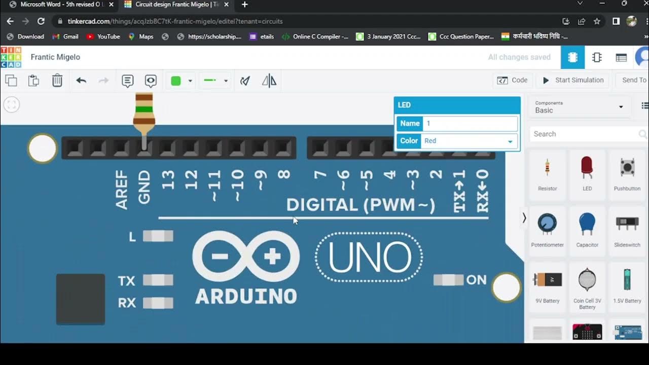 IOT Pract1 [blinking light by Arduino] @lycosIndia - YouTube