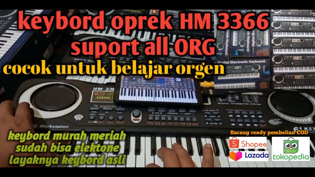 keybord oprekan HM 3366 harga murah fitur gk akan klh sama keybor mahal ...