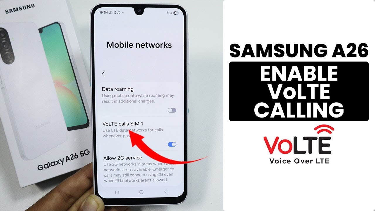 How to Enable VoLTE Calling in Samsung A26 - Turn on VoLTE - YouTube