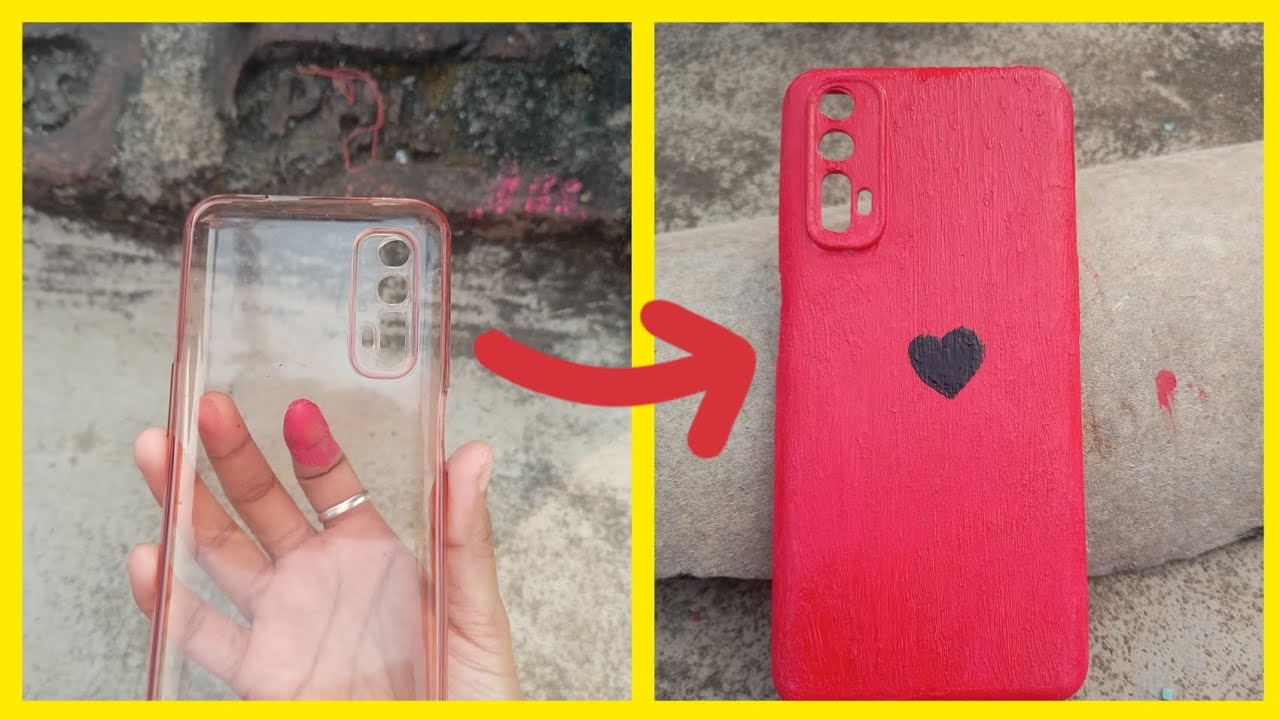 How to paint mobile cover.mobile cover paint. - YouTube