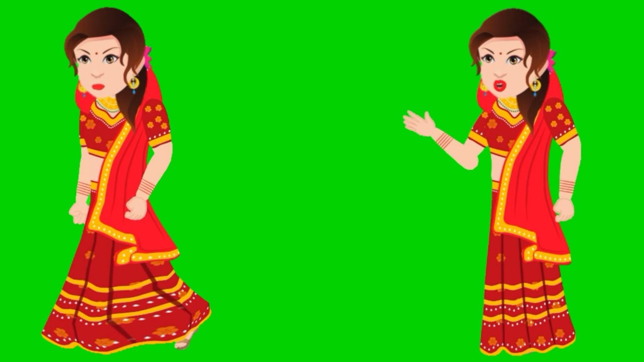 Green Screen Dulhan Cartoon Character Video/Green Screen Dulhan/Dulhan ...