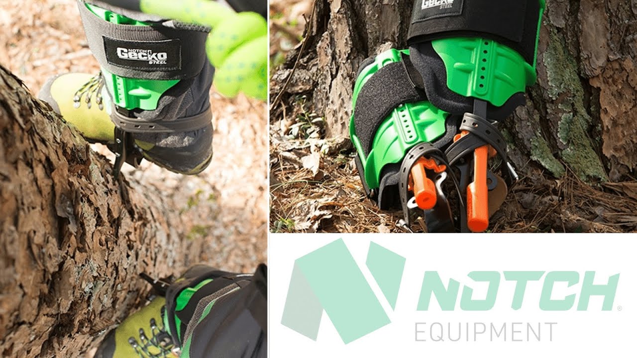 Notch Gecko Climbing Spurs - a must have for all tree climbers! - YouTube