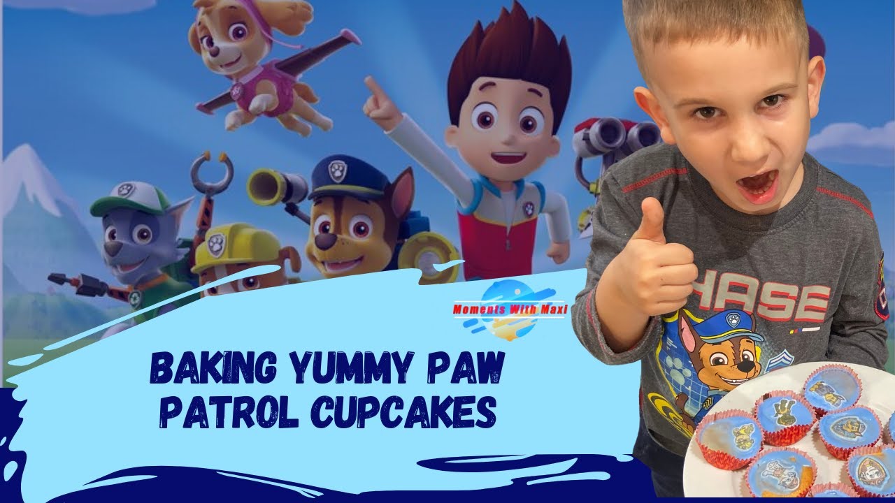 Baking Paw Patrol Cupcakes 🧁 - Moments With Maxi - YouTube