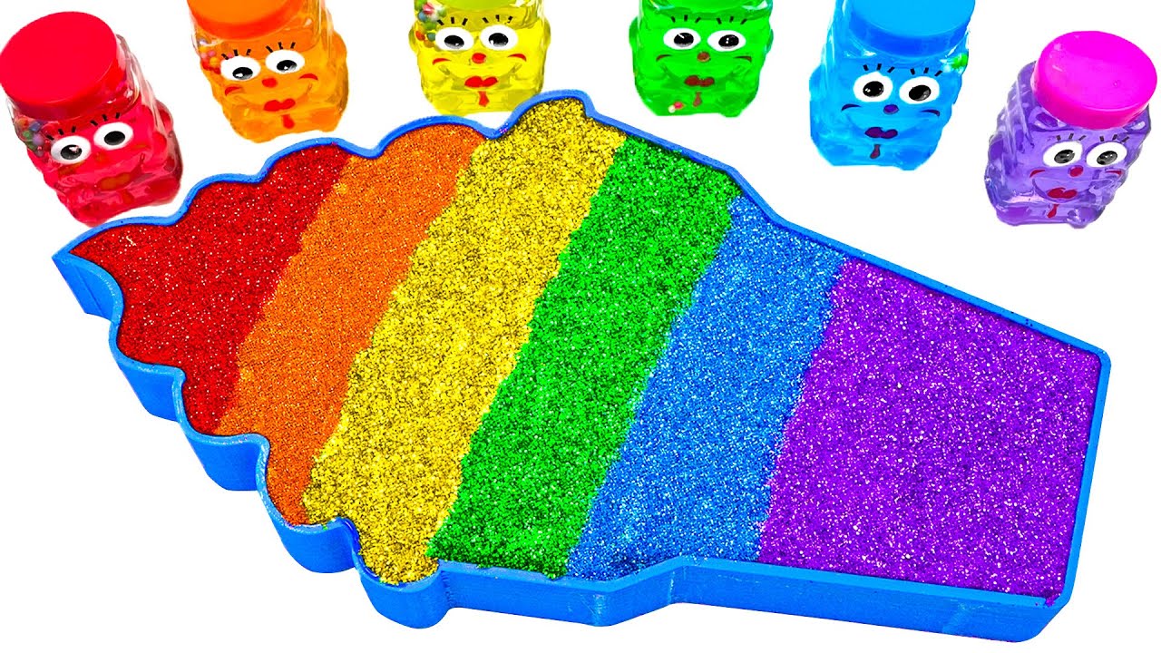 Satisfying Video | Mixing All My Slime Rainbow Ice Cream Popsicle ...