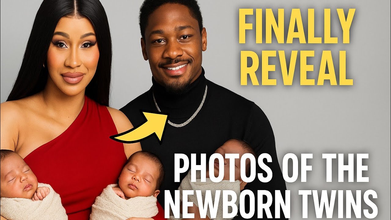 Cardi B & Stefon Diggs FINALLY REVEAL Photos of The Newborn Twins - YouTube