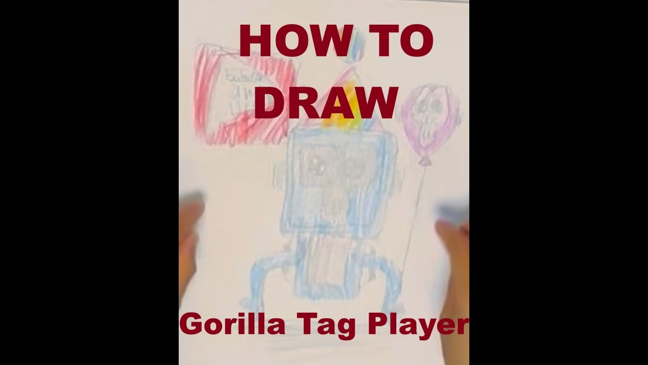 How to Draw Gorilla Tag Player - YouTube