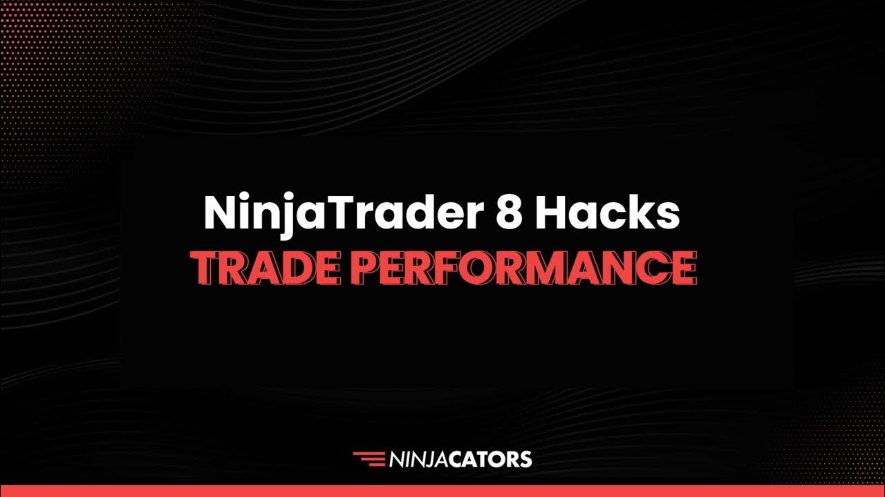 NinjaTrader 8 | Trade Performance - YouTube