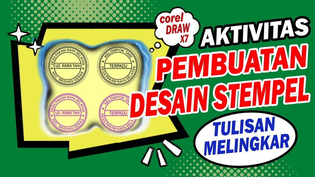 CARA MEMBUAT TULISAN MELINGKAR UNTUK STEMPEL FLASH BULAT !! DENGAN ...