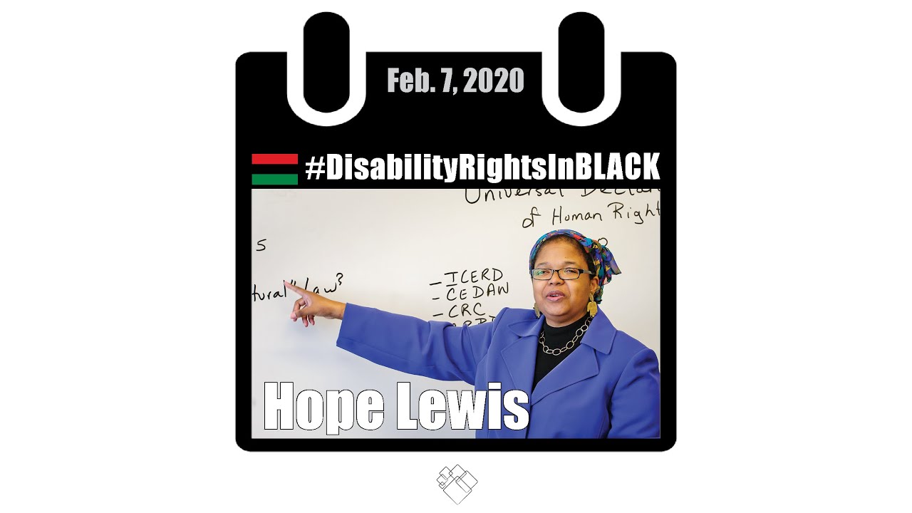 Hope Lewis: Disability Rights in Black 2020 - YouTube
